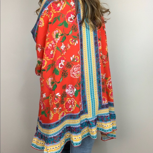 Umgee | Sweaters | Groovy Garden Floral Print Kimono | Poshmark